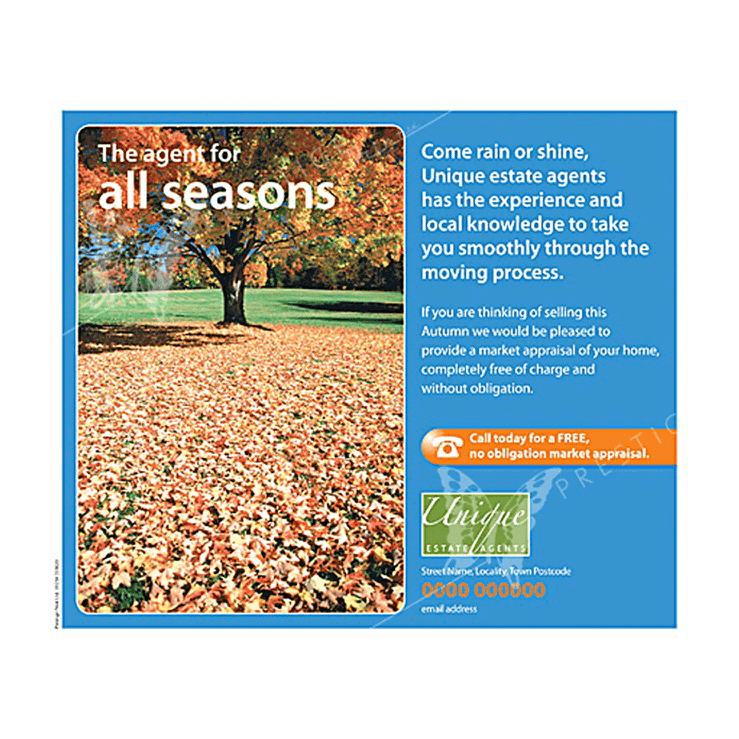 Estate agents leaflets for autumn marketing campaigns