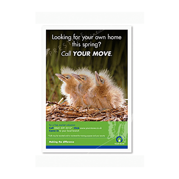Spring themed estate agents marketing leaflets