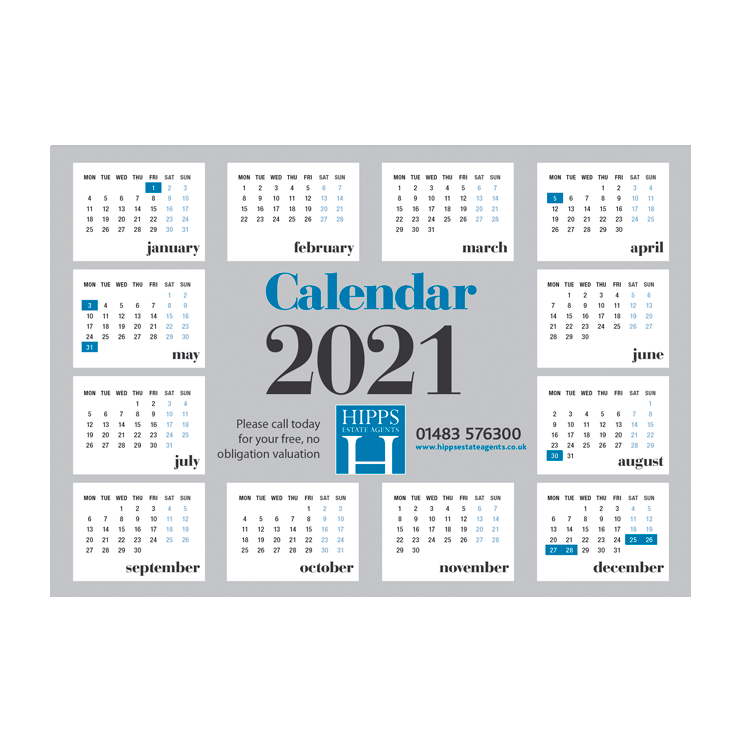 2025 Calendar leaflet ideas for Estate Agents