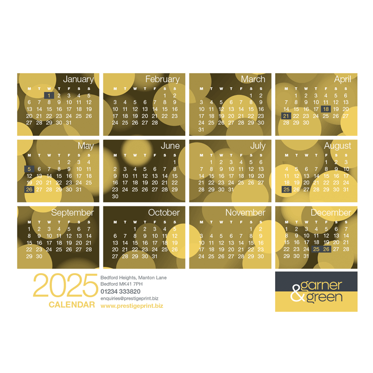2025 Calendar leaflet ideas for Estate Agents