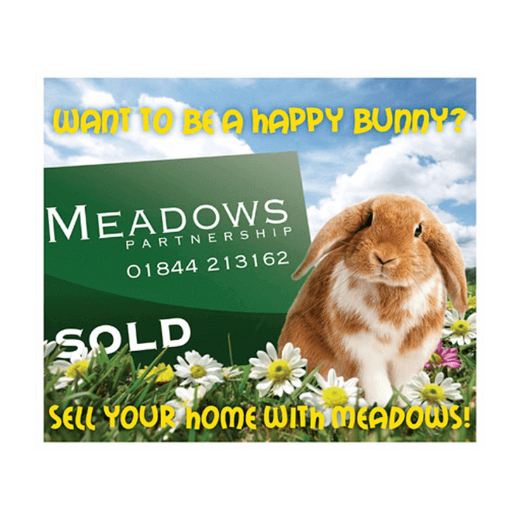 Spring themed estate agents marketing leaflets
