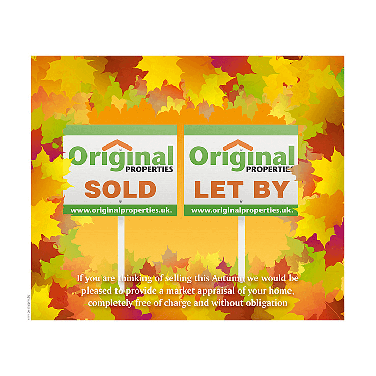 Estate agents leaflets for autumn marketing campaigns