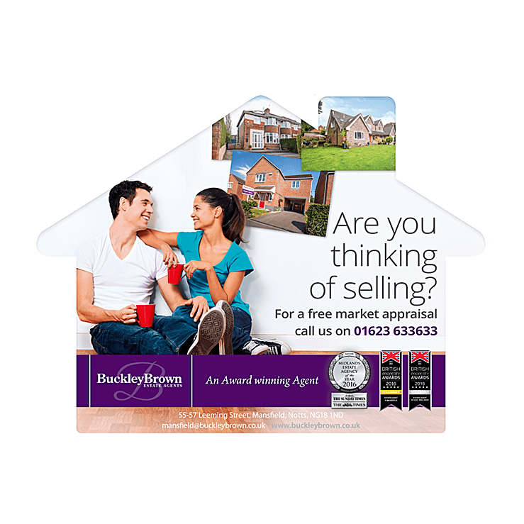 Shaped Estate Agents Leaflet Designs | Die Cut | Flyers