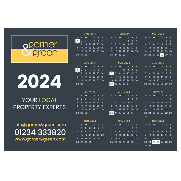 2025 Calendar leaflet ideas for Estate Agents