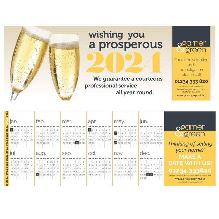 2025 Calendar leaflet ideas for Estate Agents